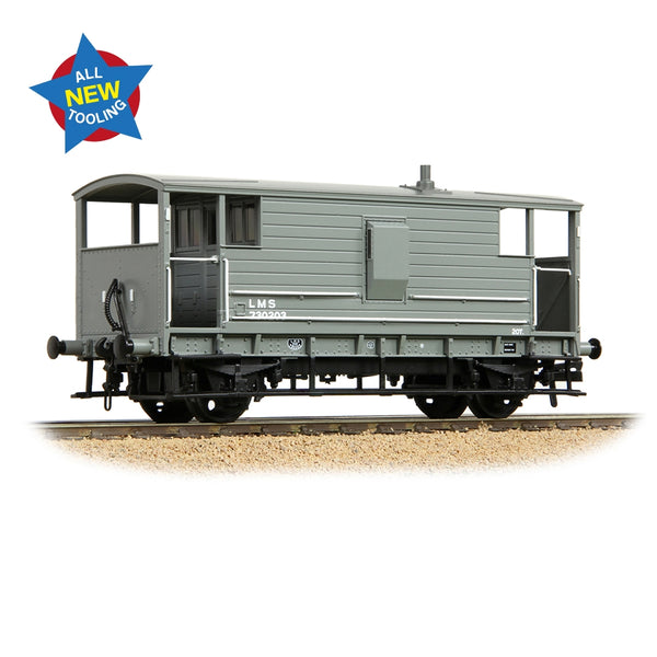 LMS 20T Brake Van LMS (LMS) Grey – www.wicormodels.com